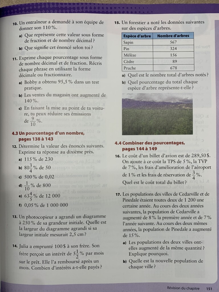 Maths Révision du chapitre 4 (p.150) – Mme Maryse